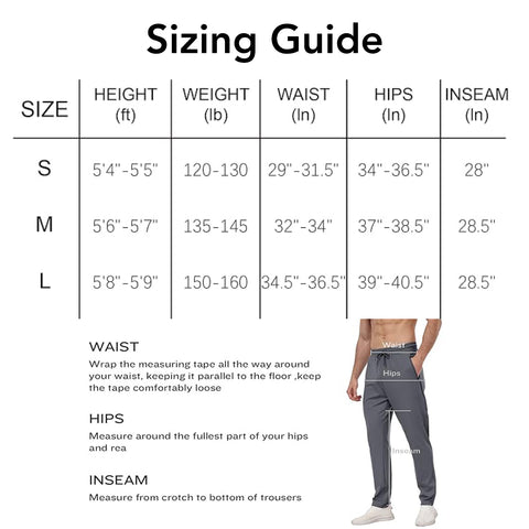 Men's Athletic Pants Deep Pockets Adjustable Drawstring | body helix